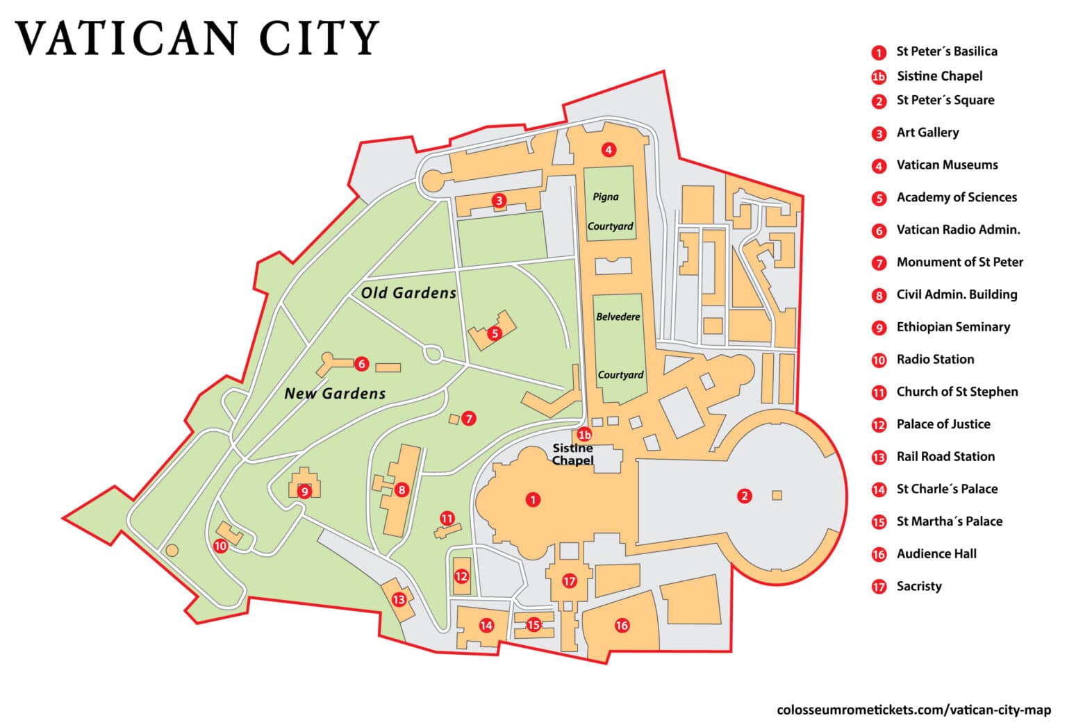 Vatican City Guide (with Map) - Colosseum Rome Tickets